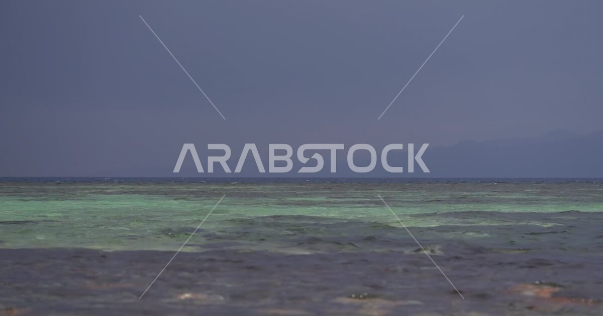 View of waves on the water, photography of the famous Red Sea beaches ...