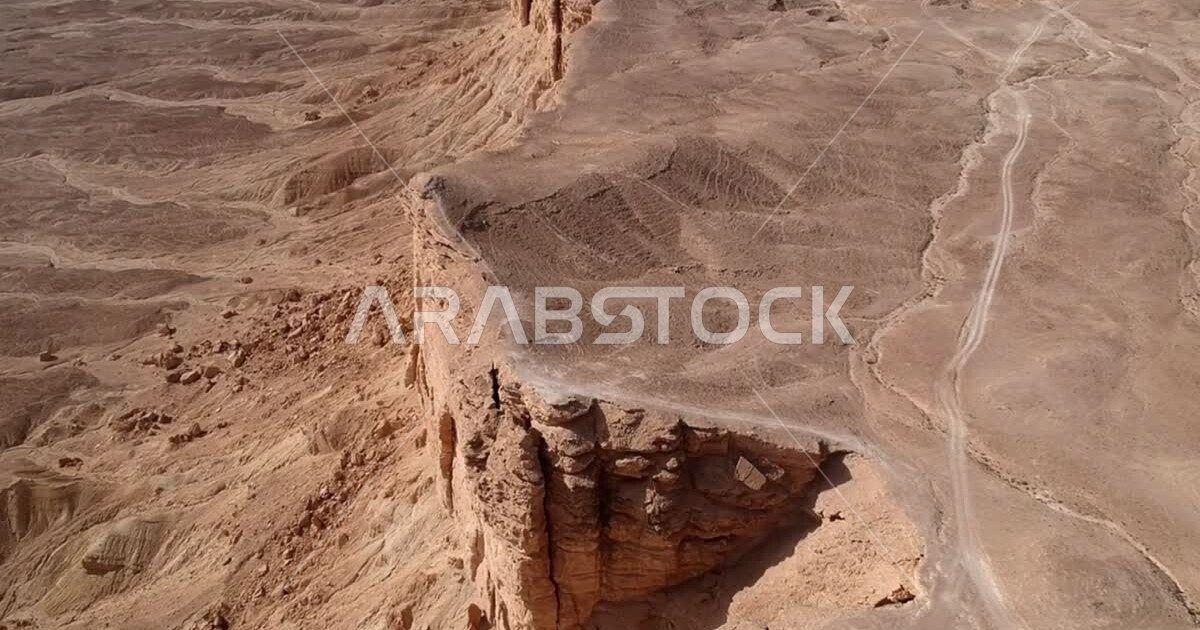 Rock formations and landscapes in the desert, drone footage of the Edge ...