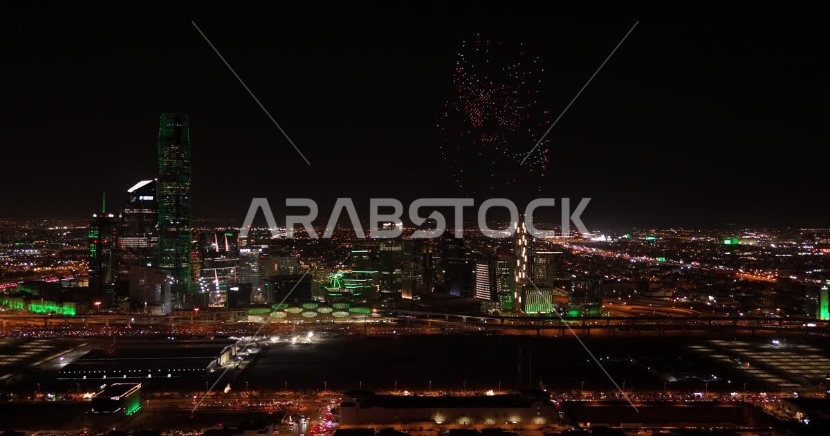 National holidays and occasions, architectural art of towers and skyscrapers in the Kingdom ...