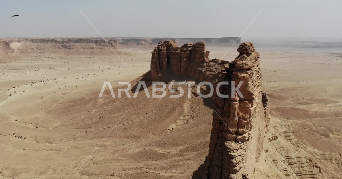 Drone photography of the Tuwaiq mountains in Najd, aerial photography ...
