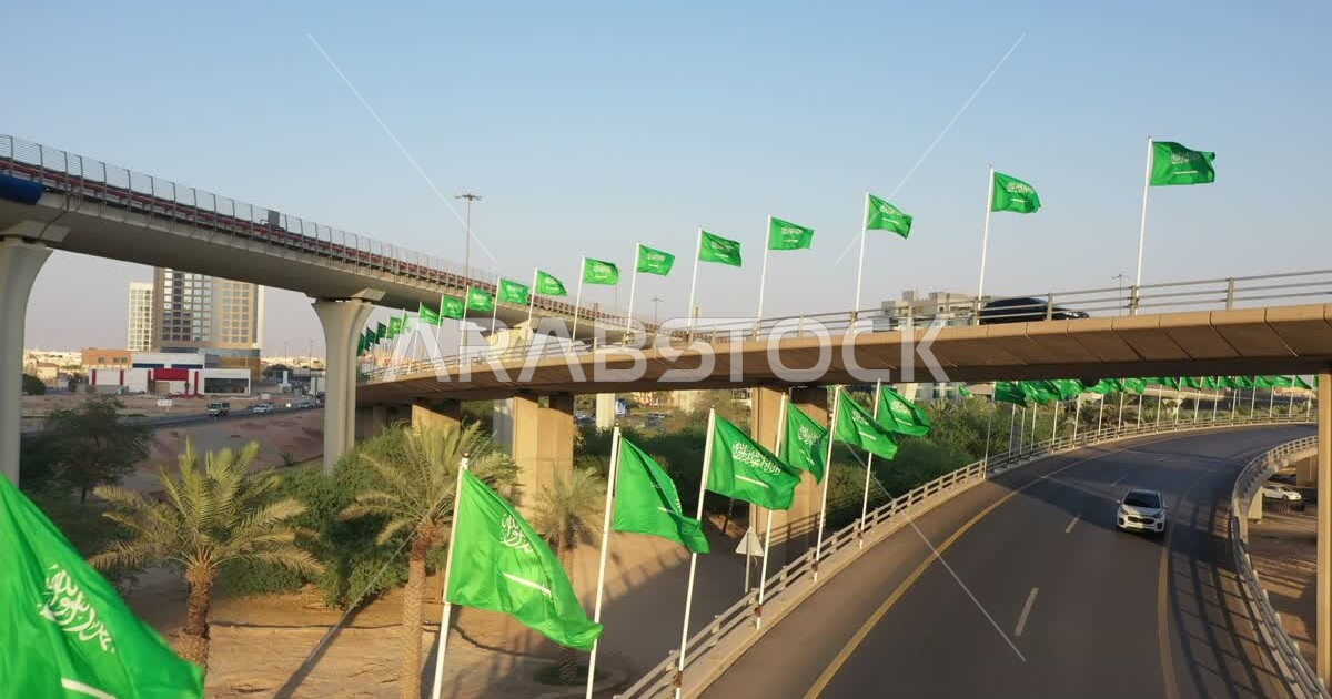 Roads and bridges in Riyadh, Saudi Arabia, engineering art, structures ...