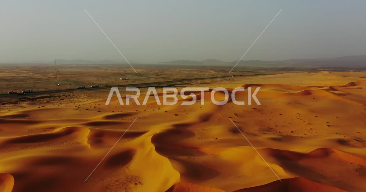 Sand dunes in the desert of Saudi Arabia, the beauty of desert nature ...