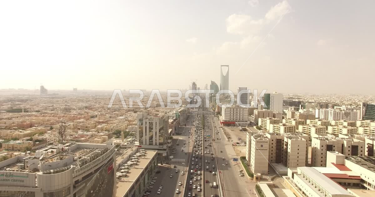streets and roads of the city of Riyadh, photographing famous towers ...
