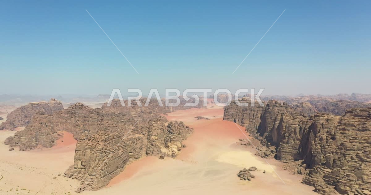 Drone photography of the desert in Bajdah , Neom, Saudi Arabia ...