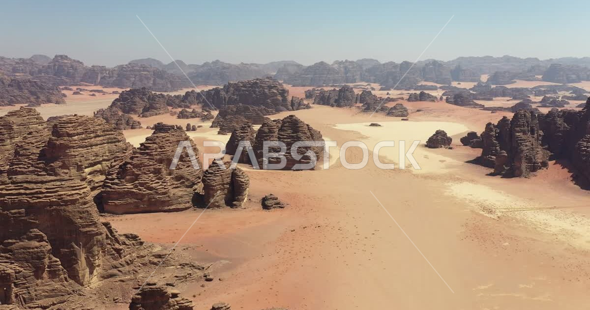 Drone photography of the desert in Bajdah , Neom, Saudi Arabia ...