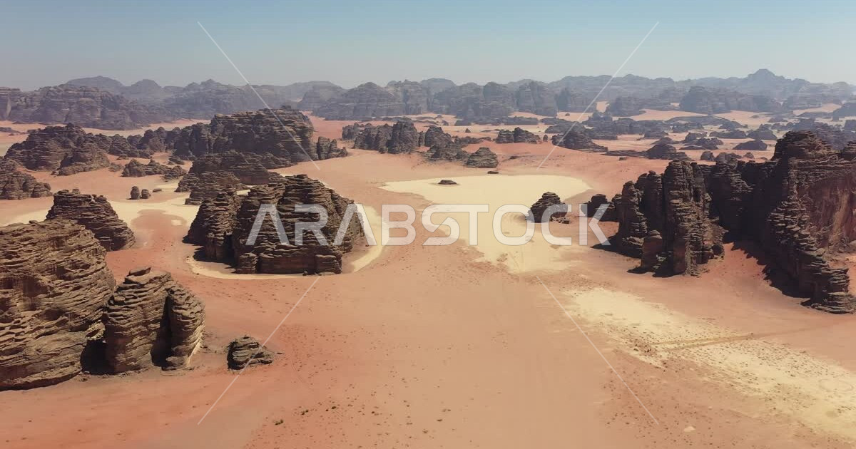 Drone photography of the desert in Bajdah , Neom, Saudi Arabia ...