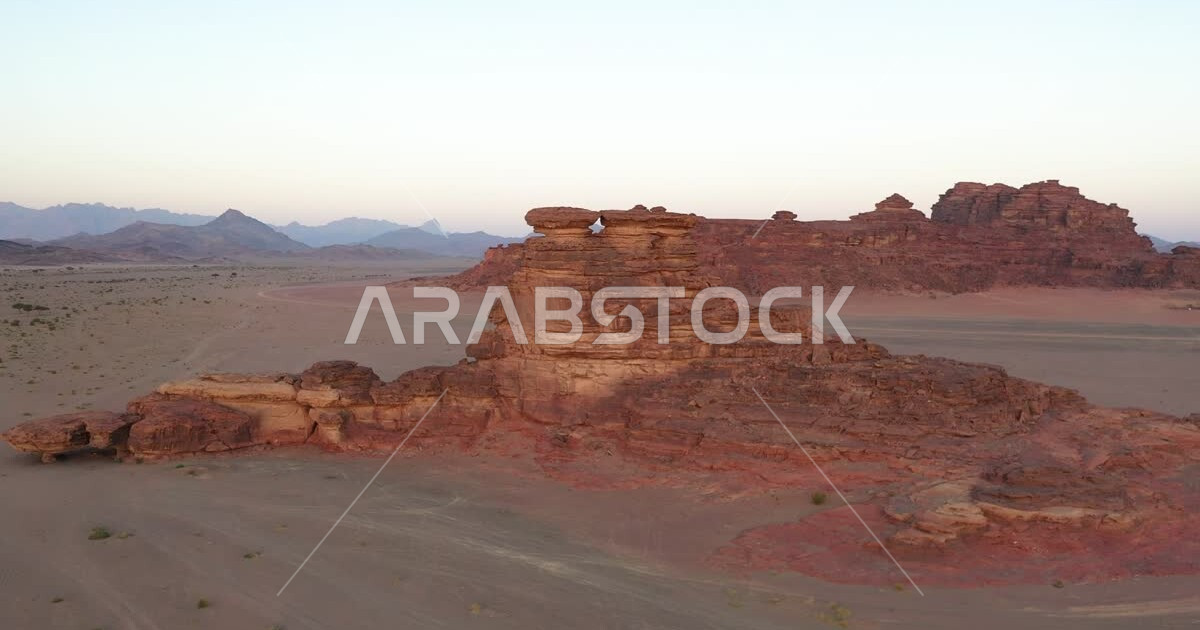 Drone photography of mountains with attractive rock formations in the ...