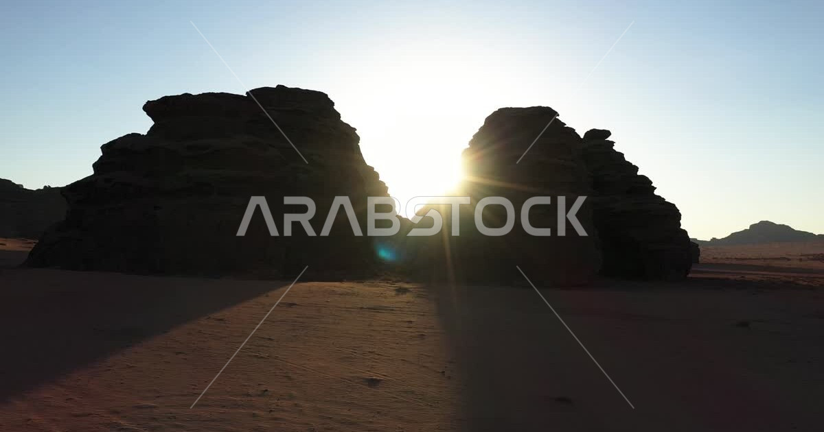 Drone photography of the tall mountains with attractive rock formations ...