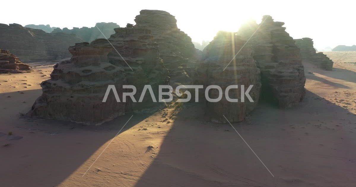 Drone photography of the desert in Bajdah , Neom, Saudi Arabia ...
