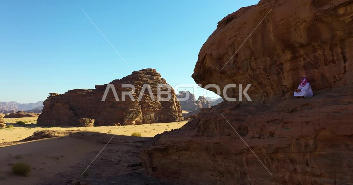 Drone photography of the tall mountains with attractive rock formations ...