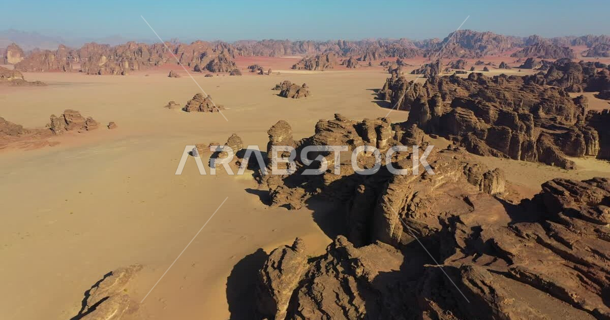 Drone photography of the desert in Bajdah , Neom, Saudi Arabia ...