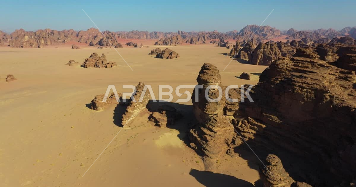 Drone photography of the desert in Bajdah , Neom, Saudi Arabia ...