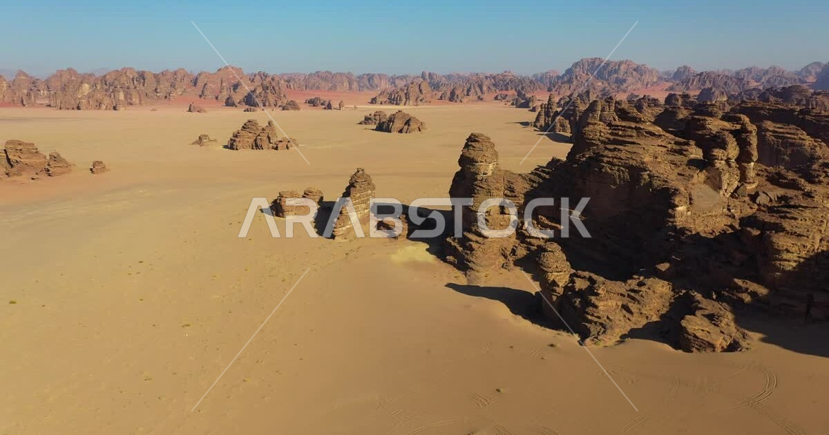 Drone photography of the desert in Bajdah , Neom, Saudi Arabia ...