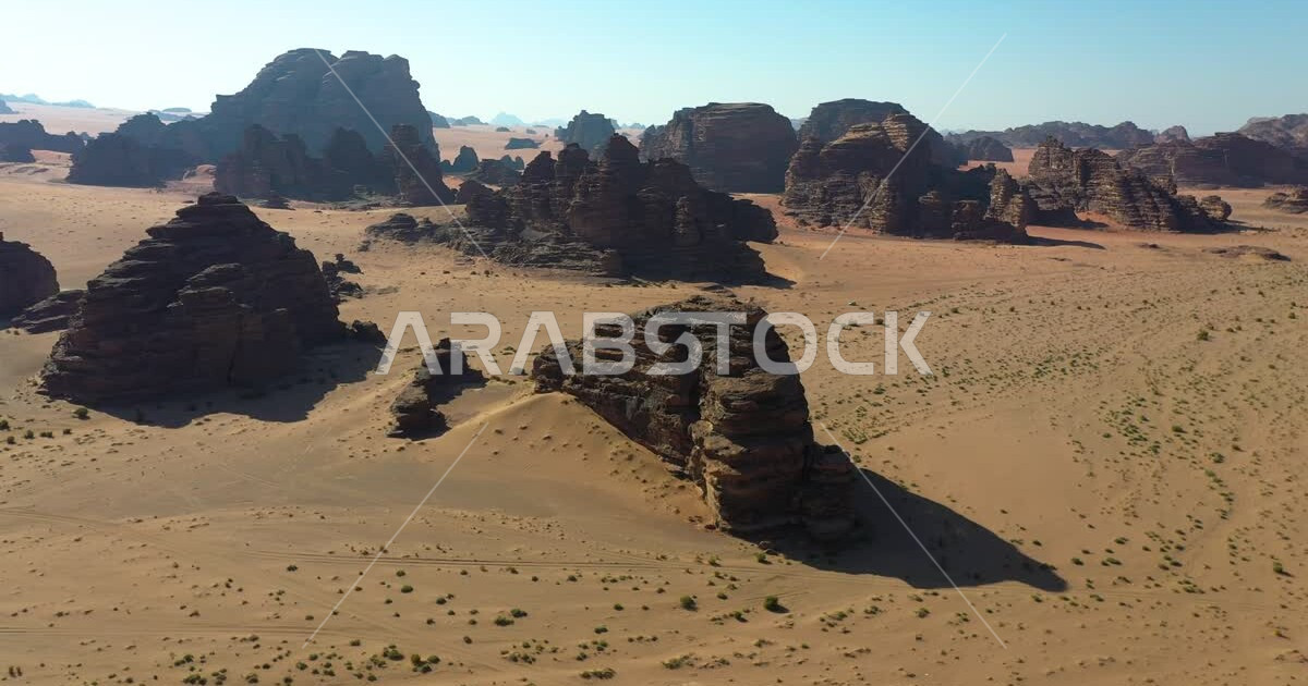 Drone photography of the desert in Bajdah , Neom, Saudi Arabia ...