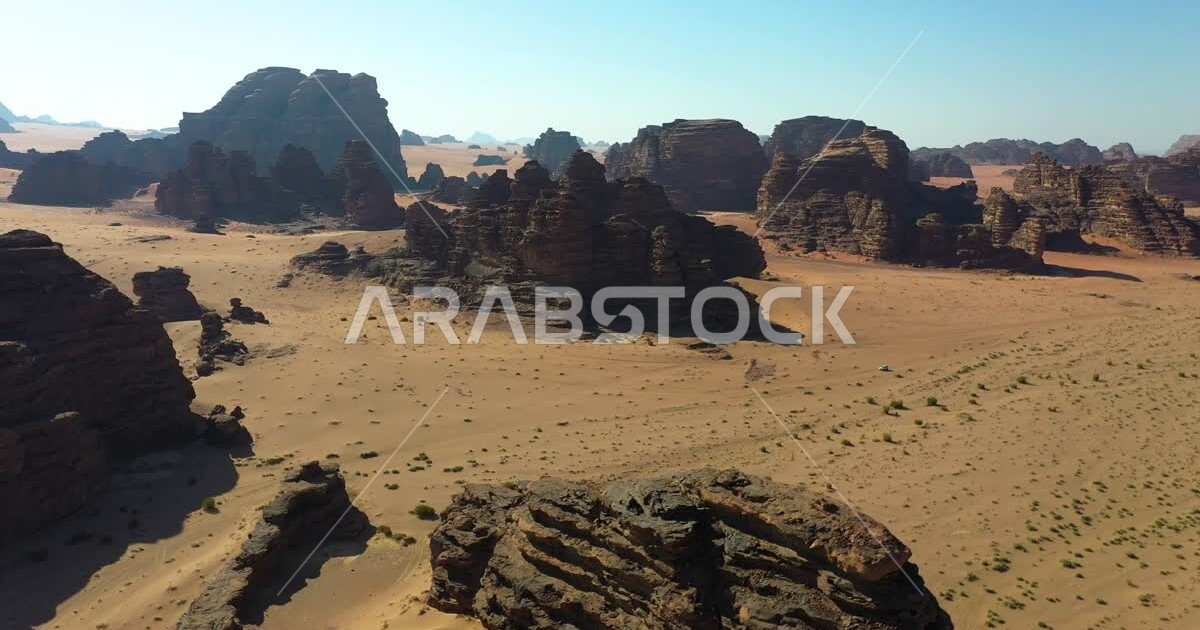 Drone photography of the desert in Bajdah , Neom, Saudi Arabia ...