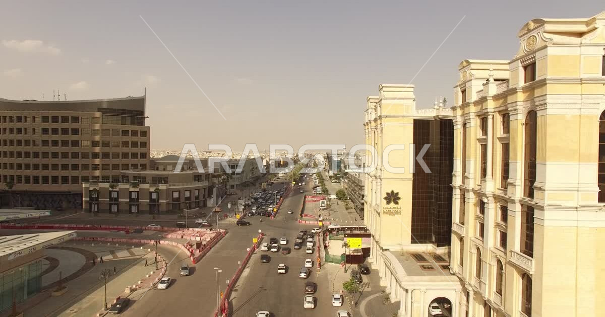 streets and roads of the city of Riyadh, photographing famous towers ...