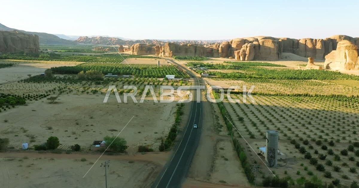 Drone photography of Al-Ula Governorate, the scenic beauty of nature ...