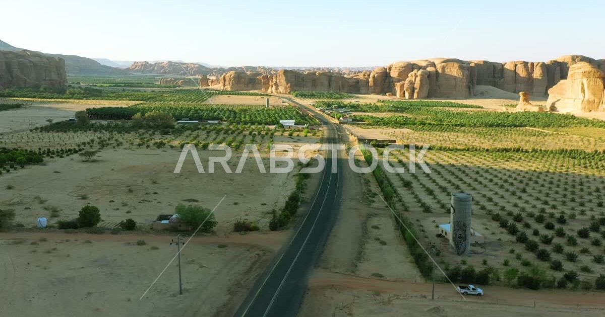 Drone photography of Al-Ula Governorate, the scenic beauty of nature ...