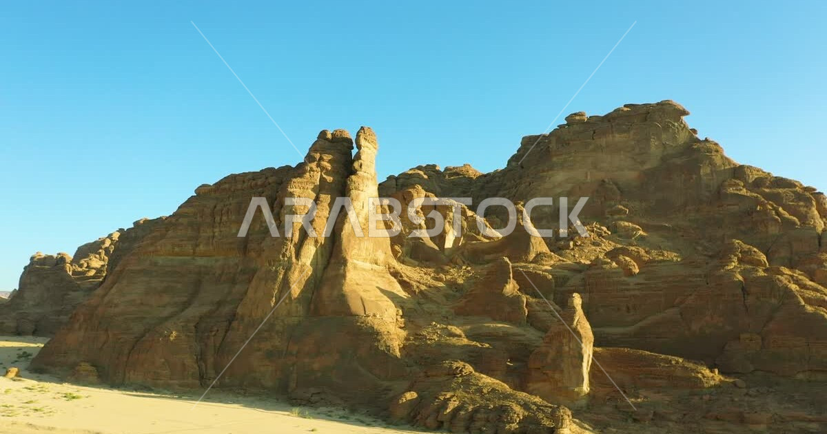 Drone photography of Al-Ula Governorate, the scenic beauty of nature ...