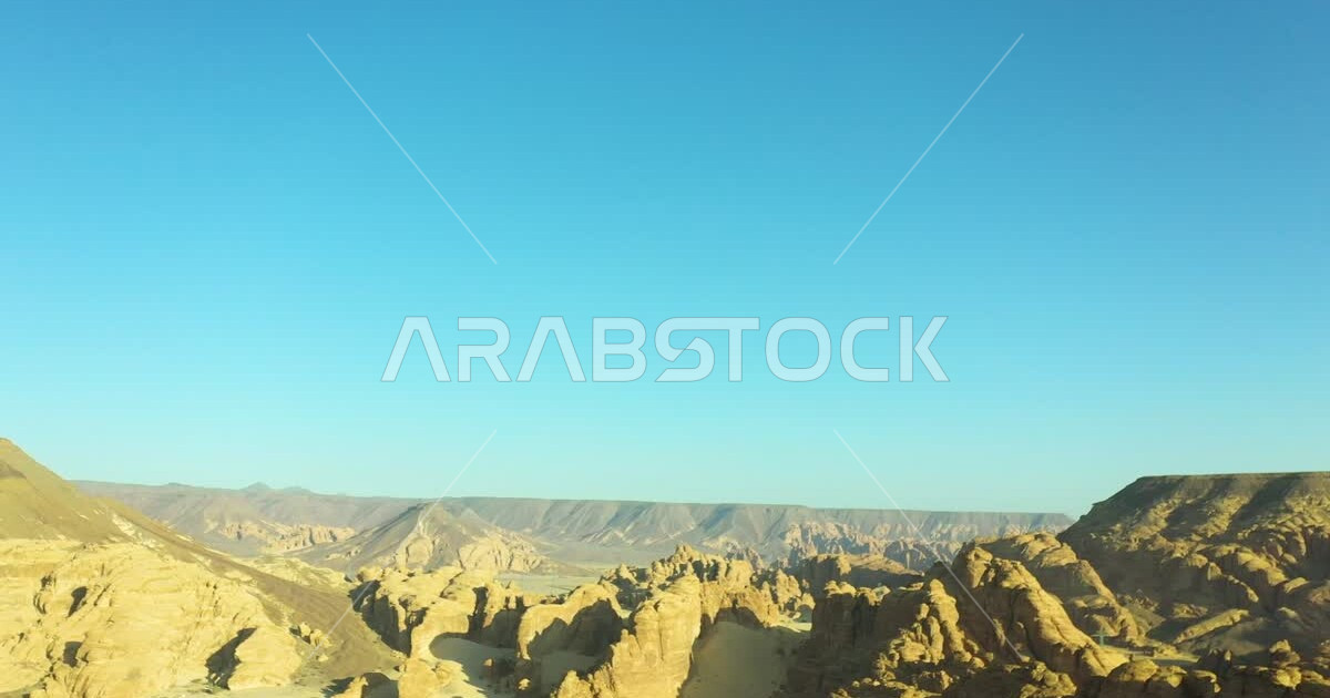 Drone photography of Al-Ula Governorate, the scenic beauty of nature ...