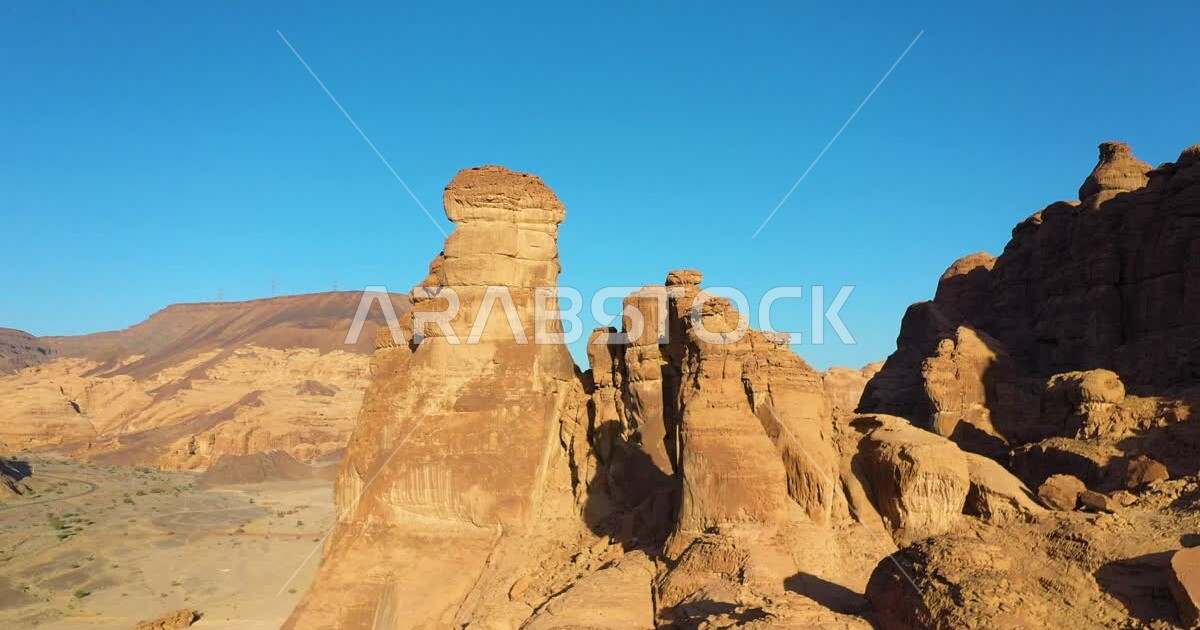 Drone photography of Al-Ula Governorate, the scenic beauty of nature ...