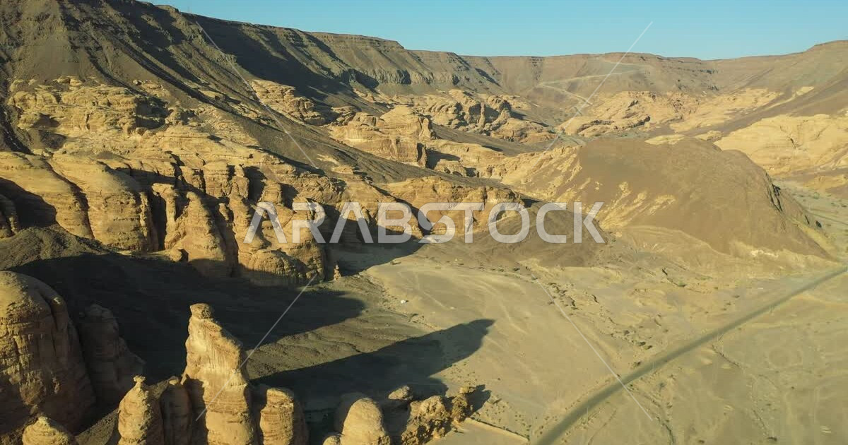 Drone photography of Al-Ula Governorate, the scenic beauty of nature ...