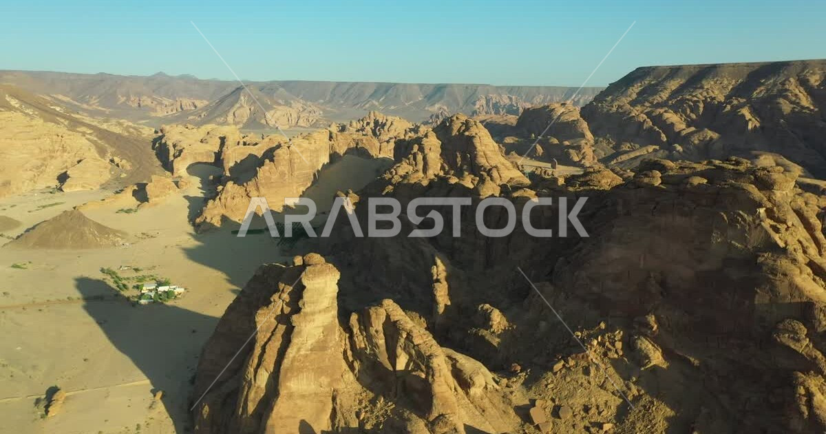 Drone photography of Al-Ula Governorate, the scenic beauty of nature ...