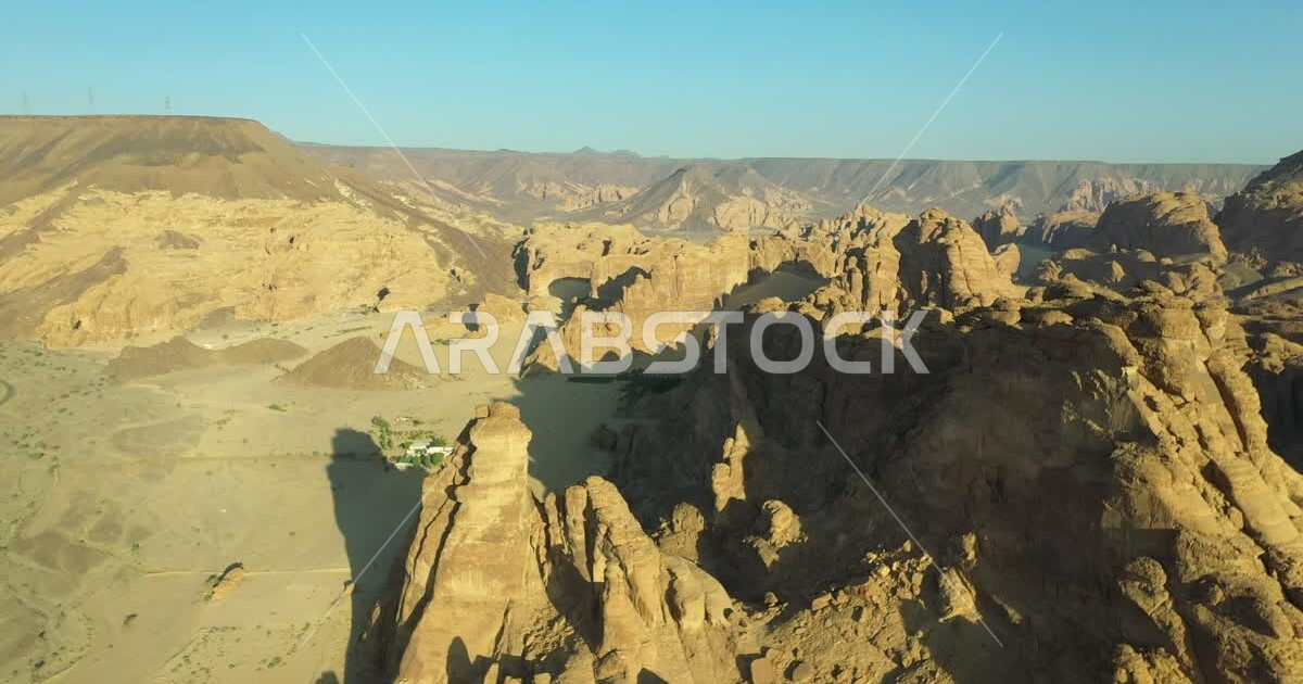 Drone photography of Al-Ula Governorate, the scenic beauty of nature ...