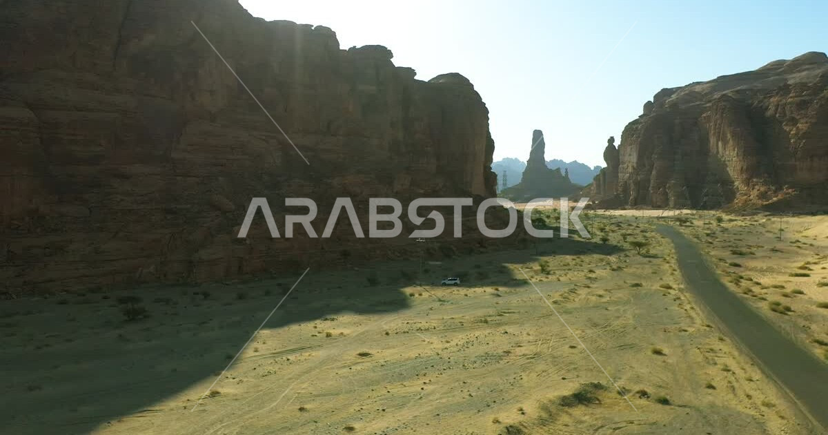 Drone photography of Al-Ula Governorate, the scenic beauty of nature ...