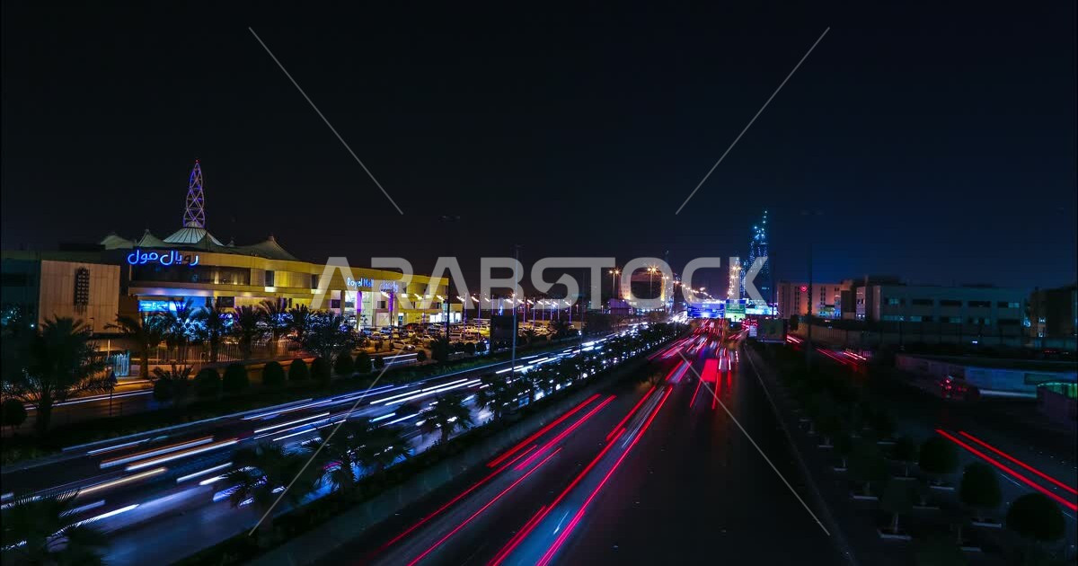 time lapse of Olaya Street in Riyadh, Royal Mall - Video #3727 - Stock ...