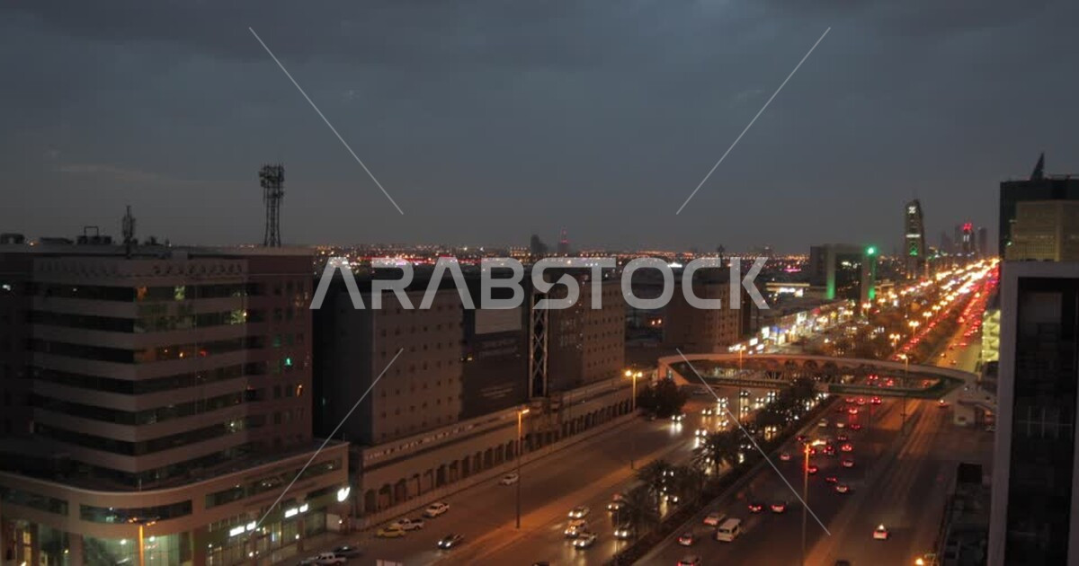 Drone photography from the top of the city of Riyadh, a view of the sky ...