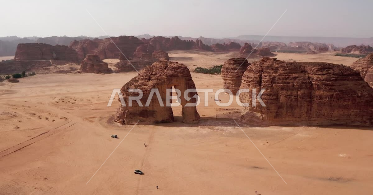 The beauty of the natural rock formations in the city of Al-Ula in the ...
