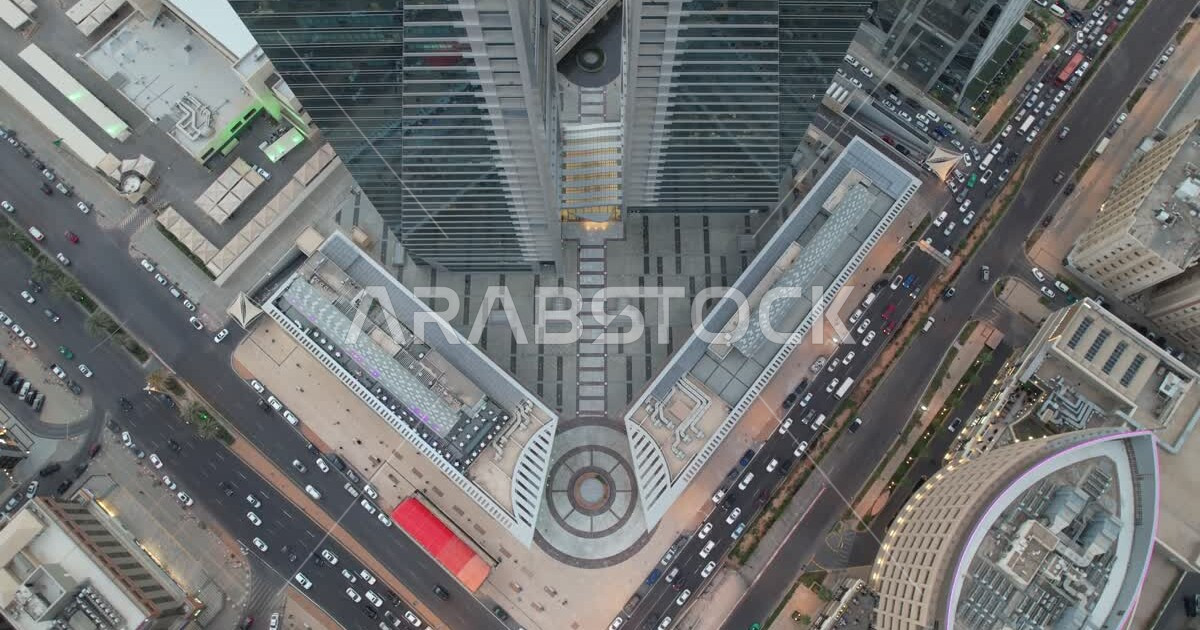 A view from the top of the surroundings of the Olaya Towers in Riyadh ...