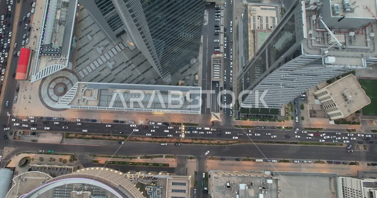 A view from the top of the surroundings of the Olaya Towers in Riyadh ...
