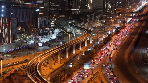 Modern and high-speed trains, traffic and vehicles on roads and streets ...