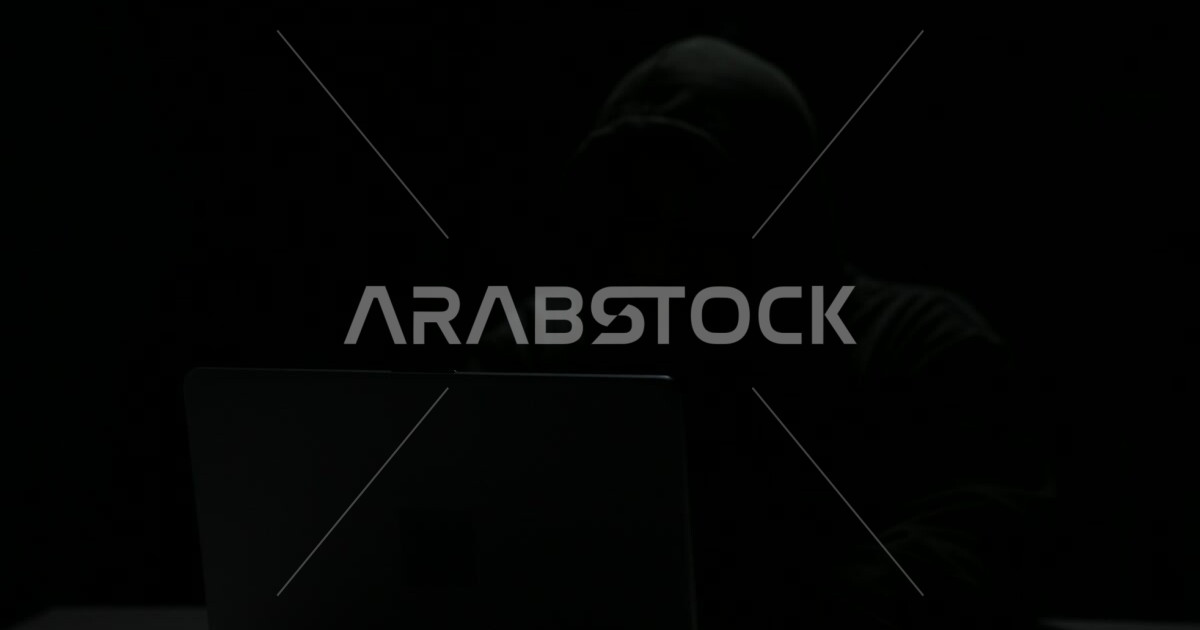 A Saudi Arabian Gulf youth, working in the field of illegal hacking ...