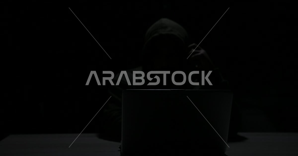 A Saudi Arabian Gulf youth working in the field of illegal hacking ...