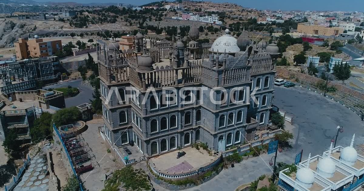 Al-Muqar Palace for Civilizations at Al Namas in an aerial view with ...