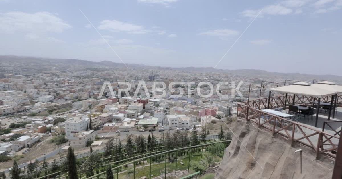 Aerial view of Abha city, Buildings in Abha city, Saudi Arabia - Asir ...