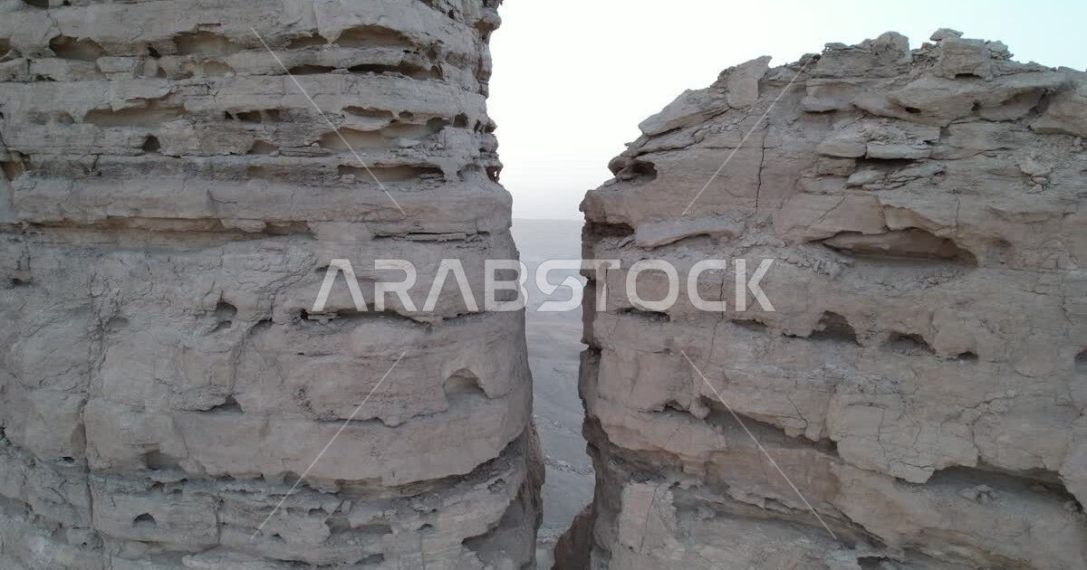Drone photography of the Tuwaiq mountains in Najd, aerial photography ...