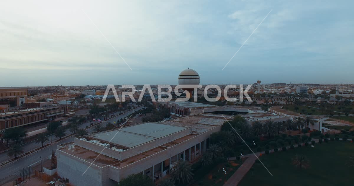 An aerial view of the streets of Buraidah city, Saudi Arabia - Qassim ...