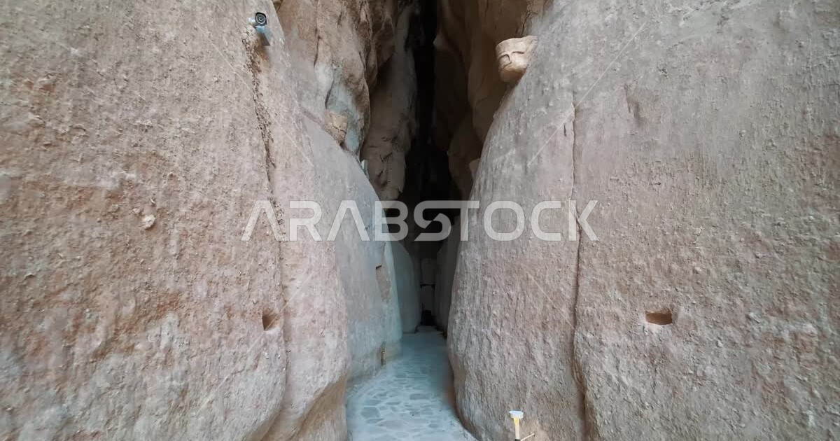 A tour of one of the caves of Jabal Al Qara from the inside, Jabal Al ...