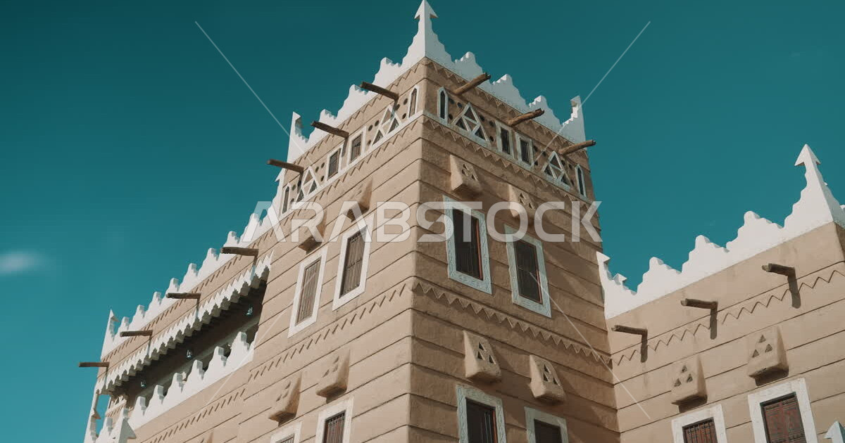 Old mud heritage buildings in Riyadh in the Kingdom of Saudi Arabia ...
