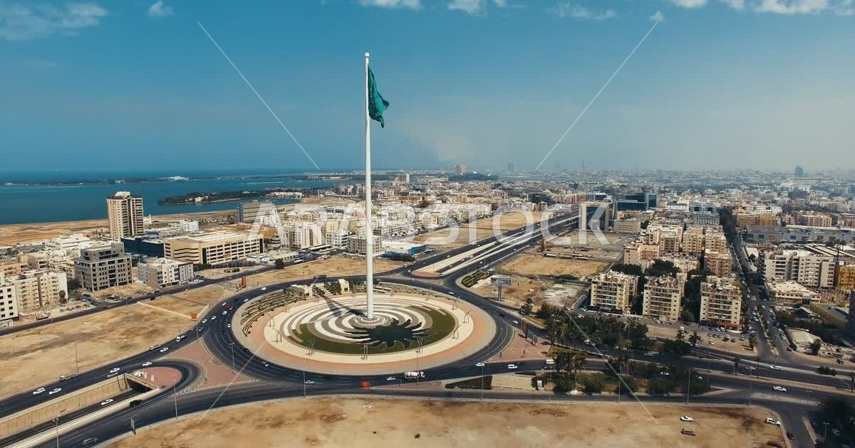 A beautiful view from the top of the city of Jeddah in the Kingdom of ...