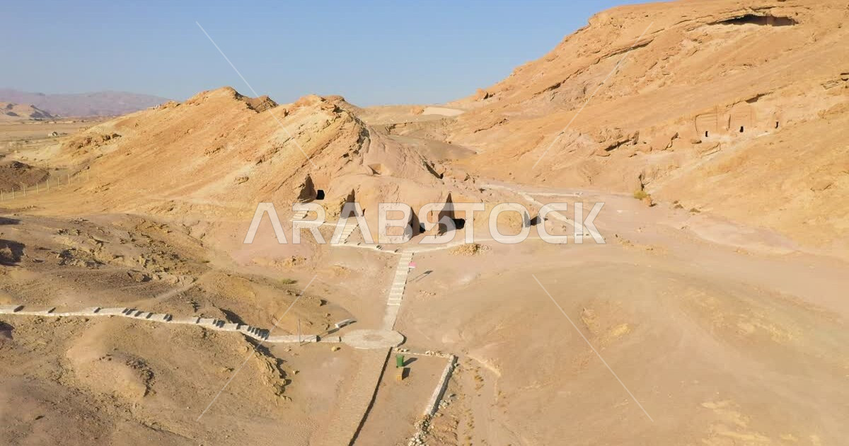 Drone depiction of the cities of the Prophet Shuaib in the city of Al ...