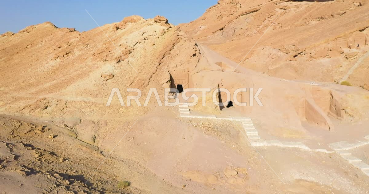 Drone depiction of the cities of the Prophet Shuaib in the city of Al ...