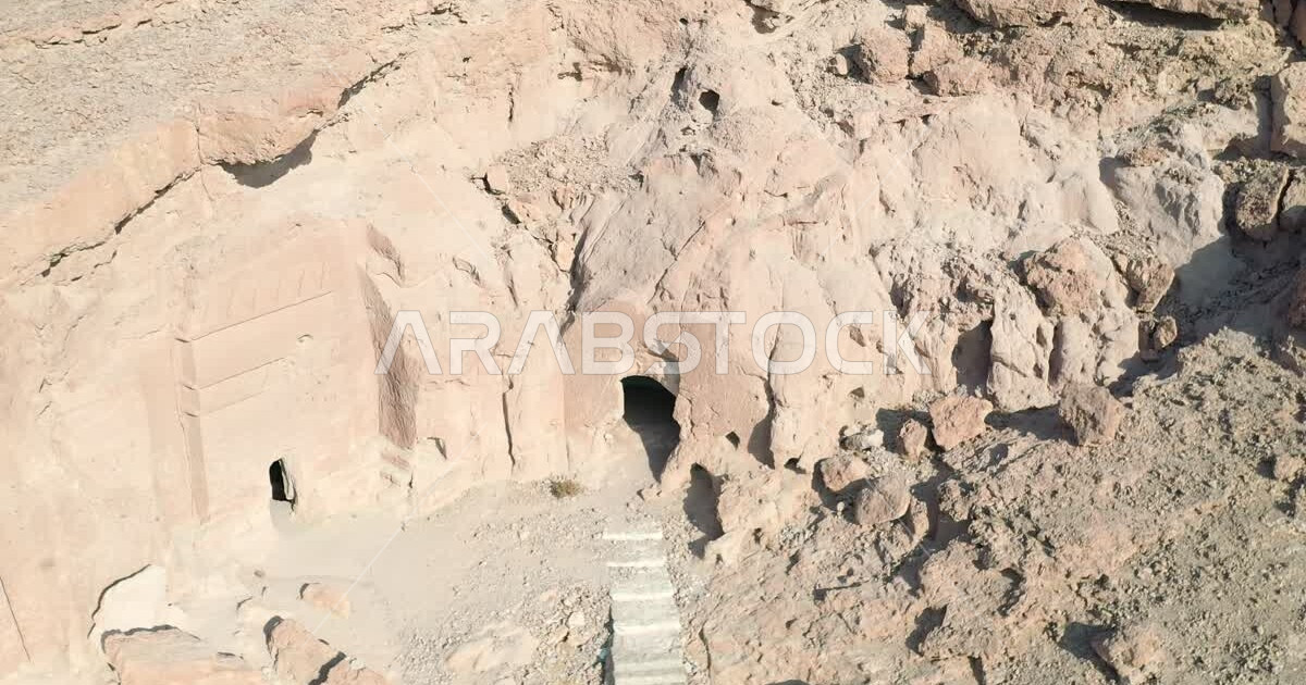 Drone depiction of the cities of the Prophet Shuaib in the city of Al ...