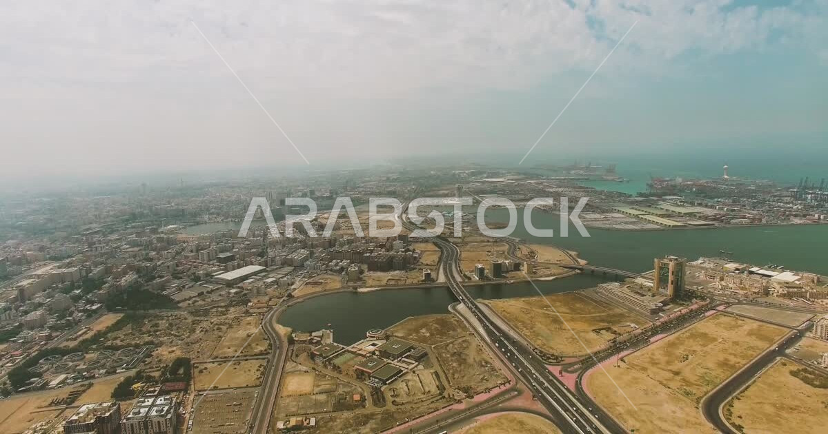A beautiful view from the top of the city of Jeddah in the Kingdom of ...