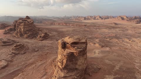 Tourist cultural landmarks, drone photography of Shuqri in Tabuk, Saudi ...