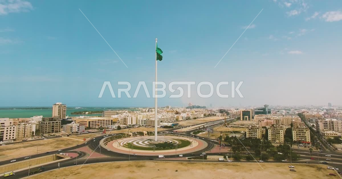 A beautiful view from the top of the city of Jeddah in the Kingdom of ...